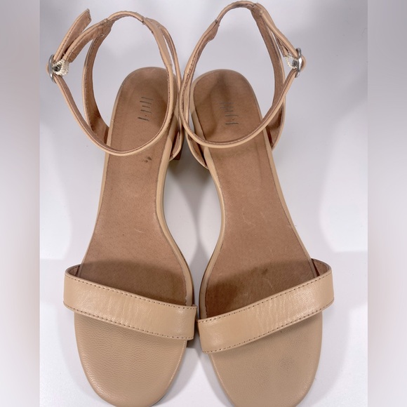J. Jill | Shoes | Jjill Ariane Blockheel Leather Sandals Womens 9m Nude ...